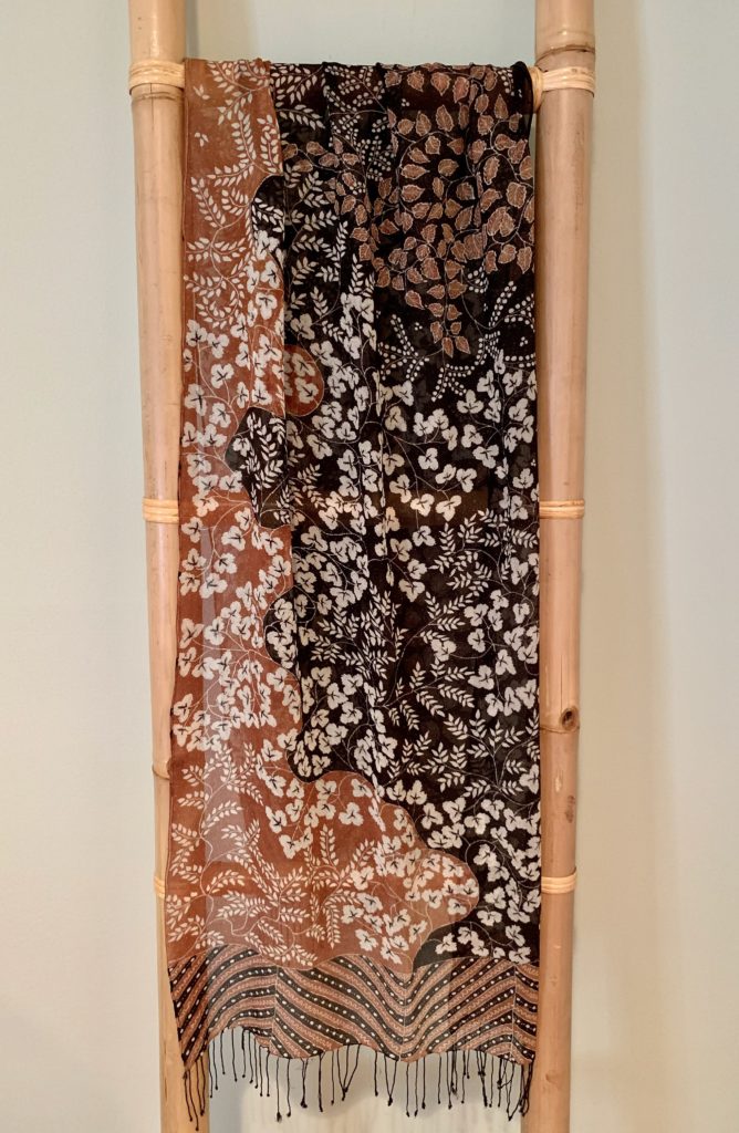 Special Silk Batik - One Of A Kind Scarf - Badawang Art